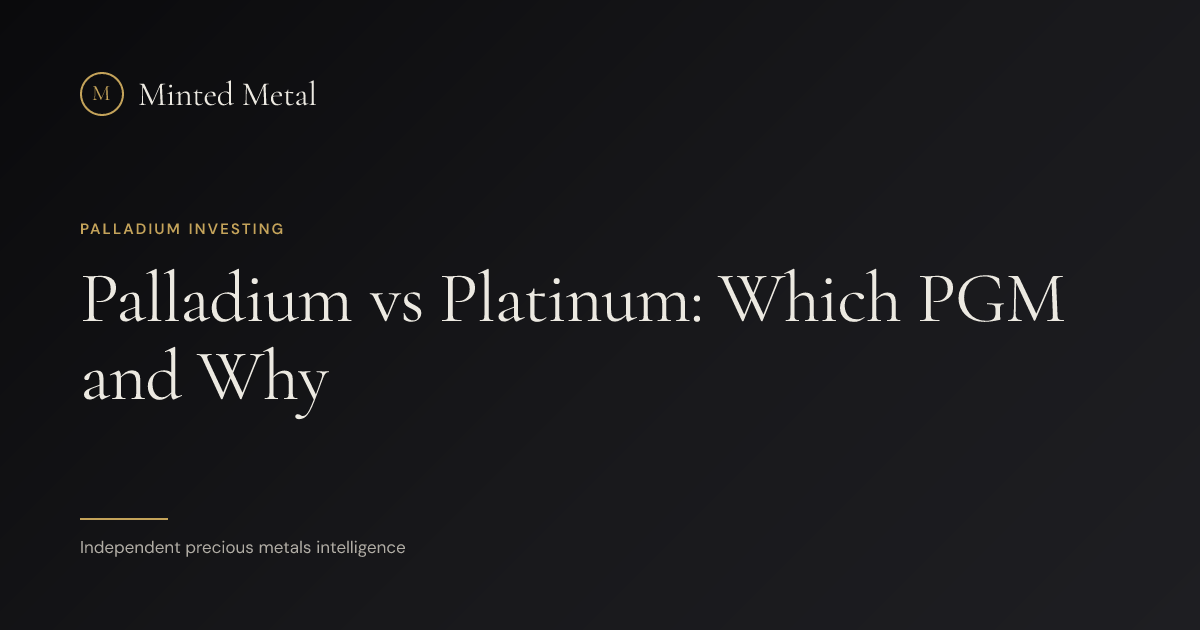 Palladium vs Platinum: Which PGM and Why | Minted Metal
